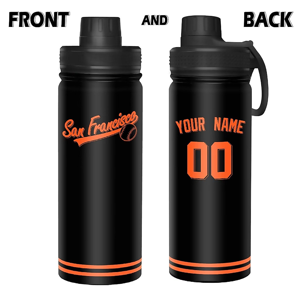 ANTKING San Francisco Tumbler Travel Mug Coffee Cup Custom Name Number for Men Women Youth Gifts