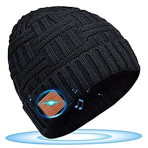 GREENEVER Bluetooth Beanie Hat Mens Gifts Christmas Stocking Stuffers Gifts for Men Women Black