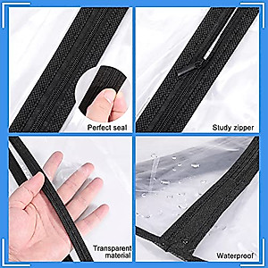 12 Pack See Through Breathable Clothes Covers with Zip, Water-proof Dust-proof Garment Covers Bags MothProof Dress Bag Covers Damp-proof Mens Suit Storage Bag for Wardrobe Storage and Travel