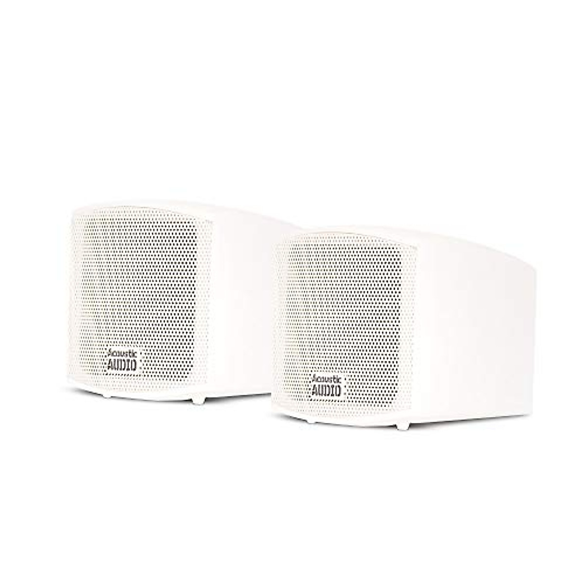 Acoustic Audio AA321W Mountable Indoor Speakers 400 Watts White Bookshelf Pair