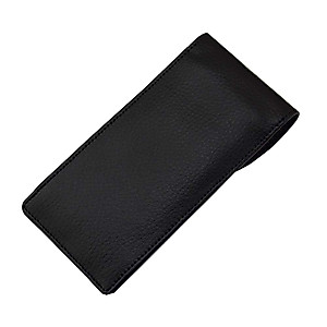 Lanxivi Leather fountain pen case for 3 Pens Pouch Separate Slot Organizer Carrying Case Black Color