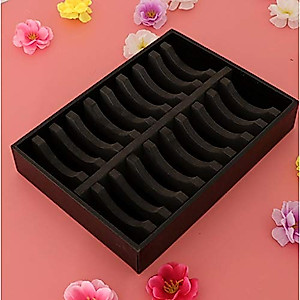Fityle 20 Slots Bracelet Bangle Holder Jewelry Display Storage Showcase Box Tray - Black