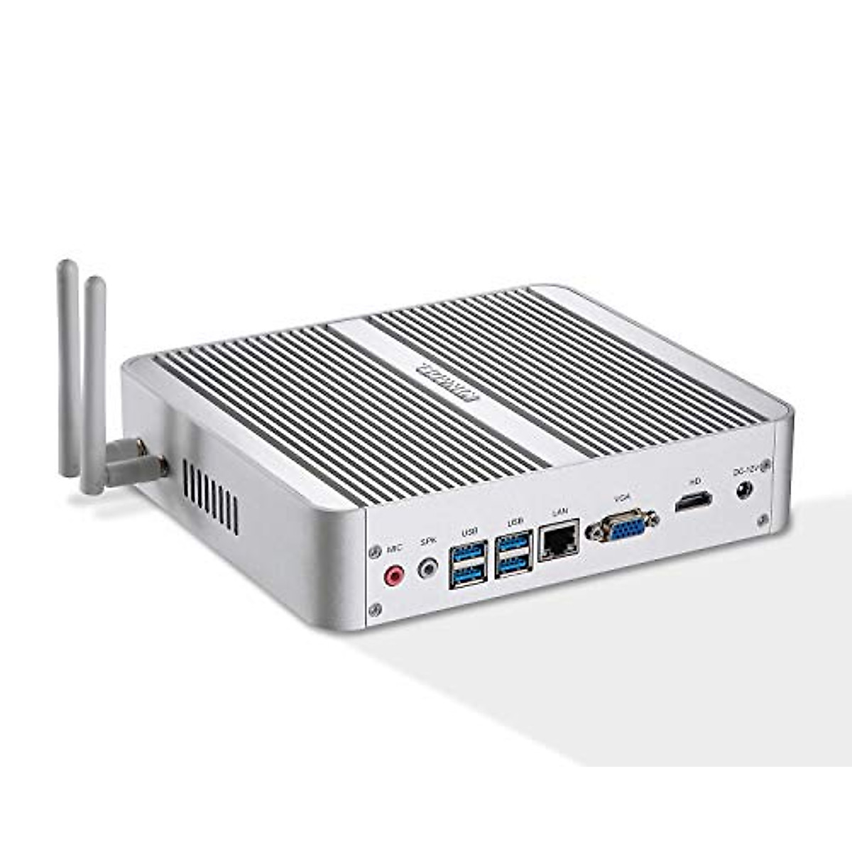 KINGDEL Smart Design Mini Desktop Computer, Fanless Mini PC with i3 7th Gen. CPU, 16GB RAM, 256GB SSD, 4K: 4096x2304, HD Port, VGA, LAN, All Metal Body