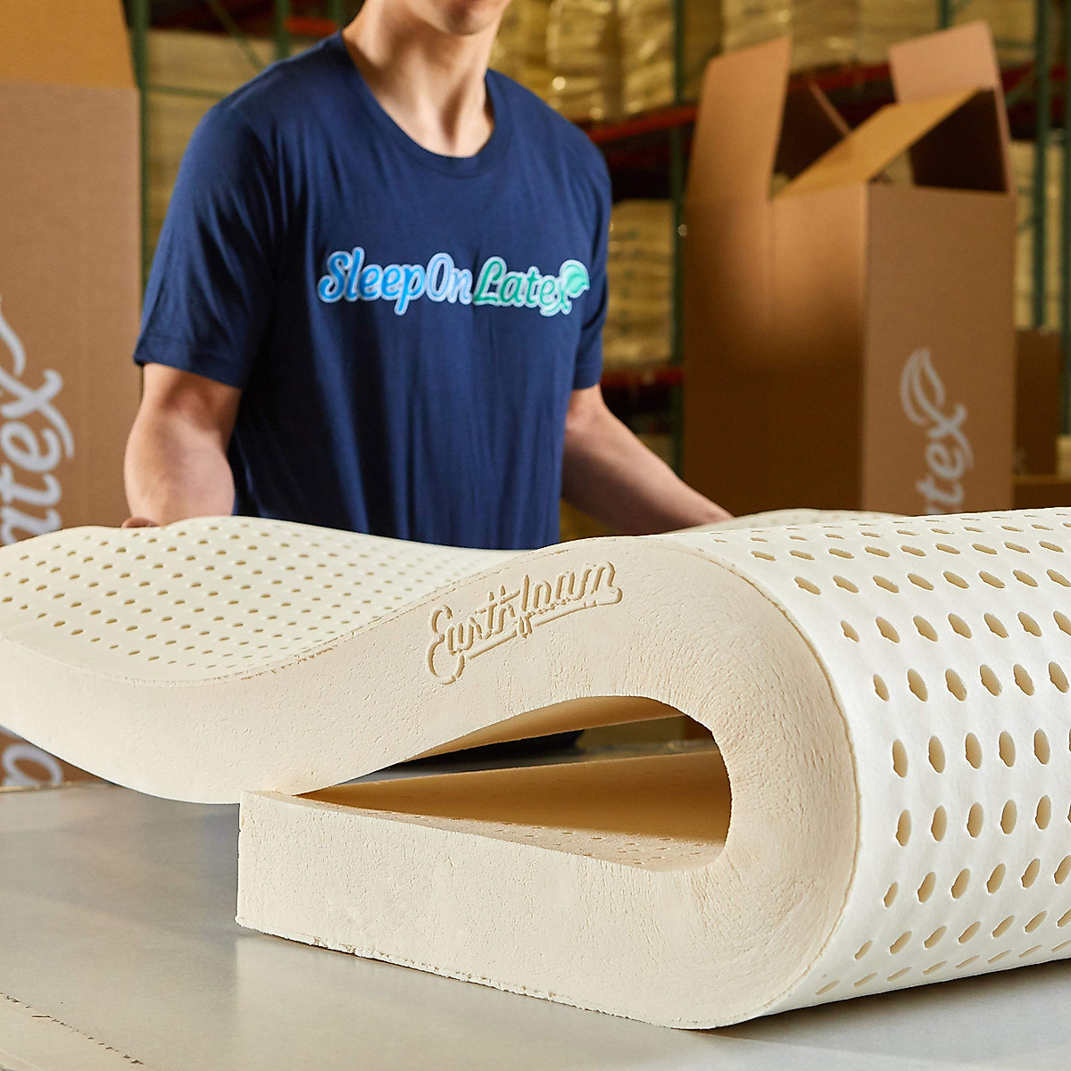 Pure Green Natural Latex Mattress Topper - Soft - 3 Inch - Queen Size (GOLS Certified Organic)