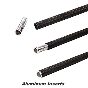 Zhan Yi Arrow Aluminum Inserts 24 Pack 0.244-.246''/6.2mm for Standard Arrows Compound Recurve Bow