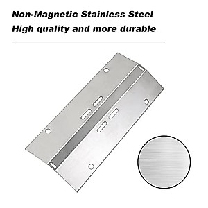 Zemibi Heat Plate Shield Replacement for Cuisinart CGG-200 CGG-220 CGG-240 Gas Grill Models, Stainless Steel Heavy Duty BBQ Parts Flame Tamer Accessories, 16 3/4" x 7 3/8"