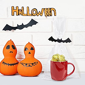 Morepack 8x16 Inches Cellophane Bags,50Pieces Clear Cellophane Gift Bags for Wine Bottles