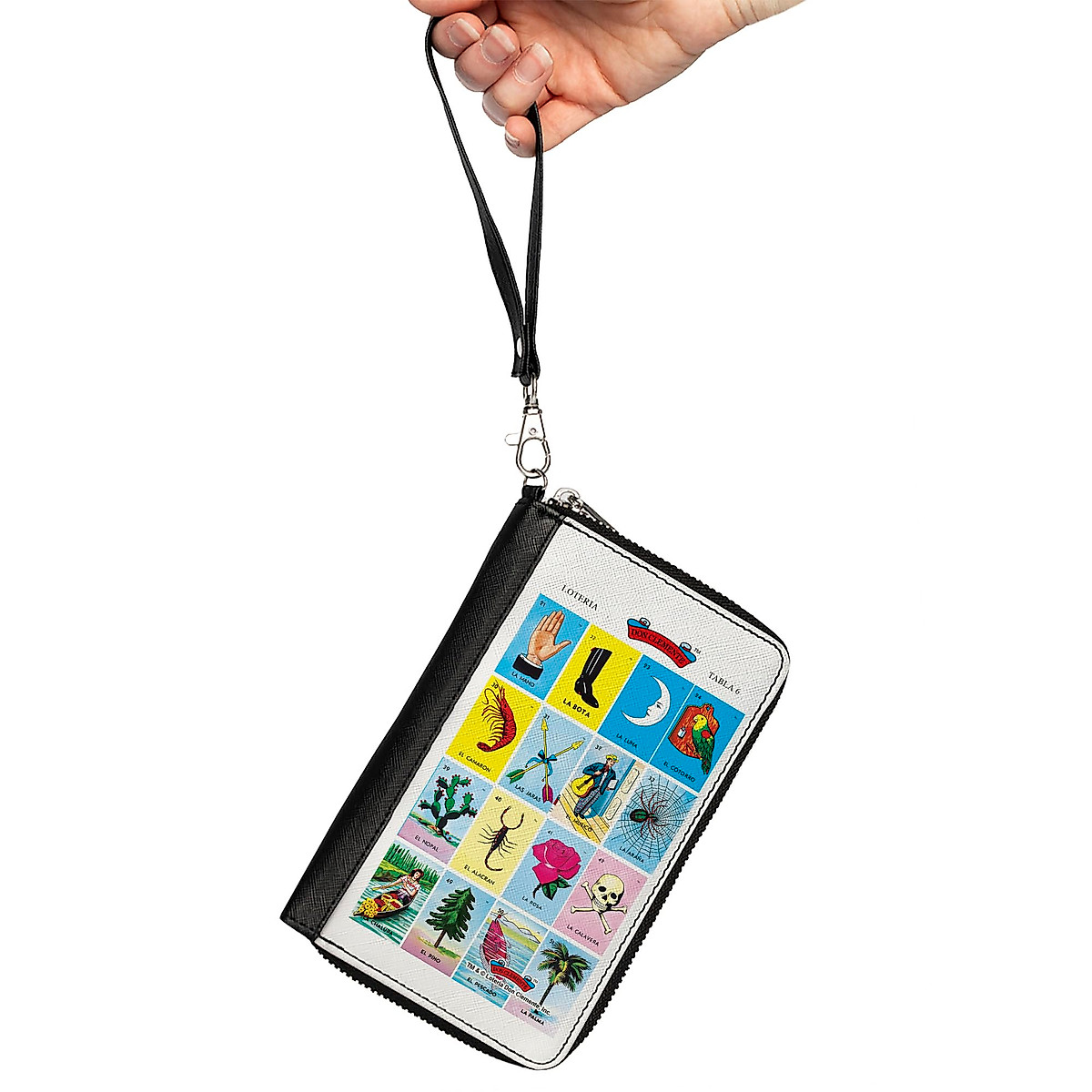 Buckle-Down Women's PU Zip Around Wallet Rectangle-Loteria, 7.5"x4.5"