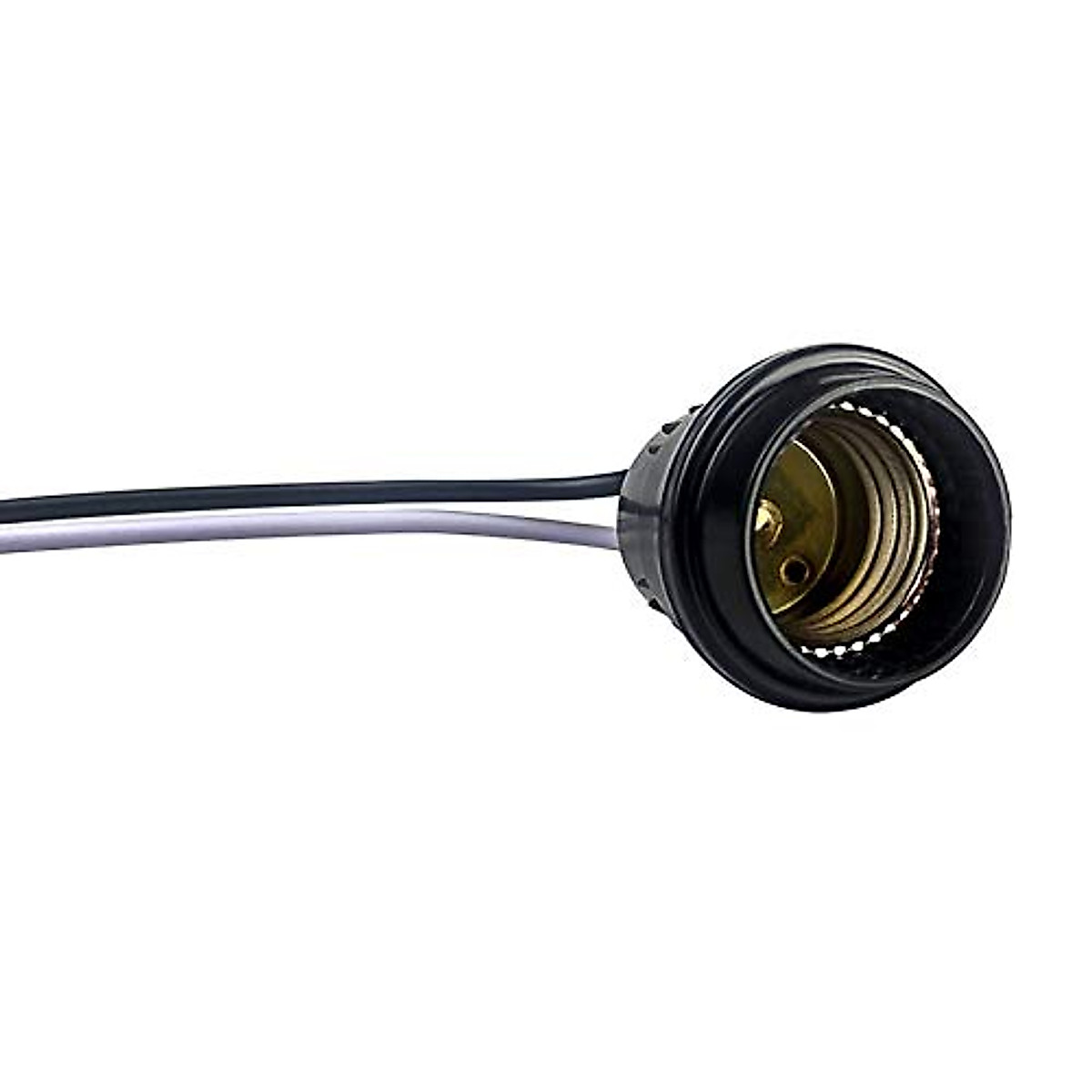 Follite Black Pigtail Temporary Light Socket (5 Pack 14AWG)