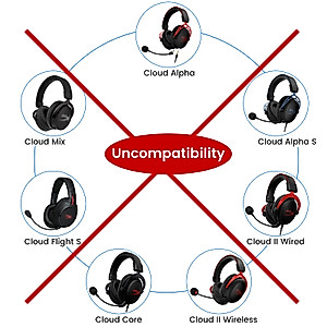 Mic Replacement for HyperX Cloud Alpha Wireless Gaming Headset, 3.5mm Detachable Noise Cancelling Microphone with LED Mute Indicator for PC, Xbox One, PS4, PS5 Black