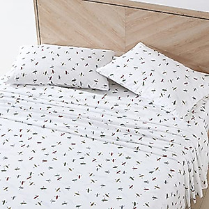 Eddie Bauer - Queen Sheets, Cotton Percale Bedding Set, Crisp & Cool Home Decor (Kayaks, Queen)