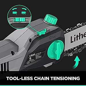 Litheli Cordless Pole Saw,10-Inch 40V Pole Saws for Tree Trimming, Battery Pole Saw for Branch Cutting, Trimming, Pruning, 2.5Ah Battery & Charger Included