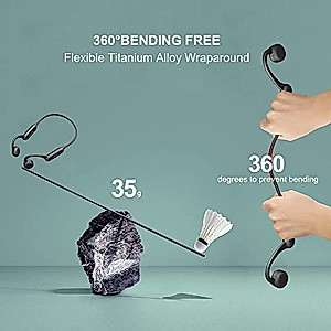 NANKA Bone Conduction Headphones, IPX8 Waterproof Headphones with MP3 Player Built-in 8G Memory, Bluetooth Open Ear Headphones with CVC6.0 Mic for Swimming Running Cycling Driving Gym