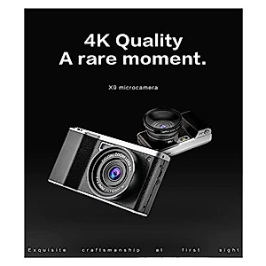 Camera Vlogging Camera, 4K Digital Camera for with WiFi 16X Digital Zoom 180 Degree Flip Screen Wide Angle Lens, Macro Lens Digital Camera