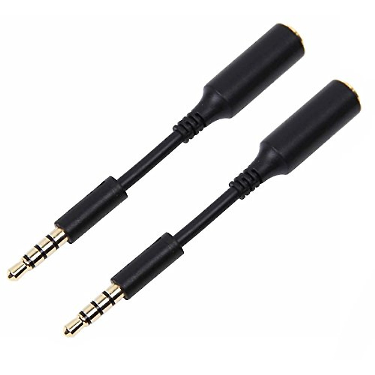 Accessonico 2 Pack Headphone Jack Adapter Android Phone Ultra Slim Audio Extender Replacement for Life Proof 3.5 mm Short Extension Cable AUX Skinny Dongle Compatible with Lifeproof