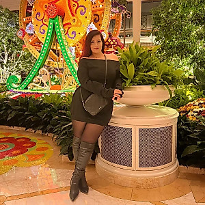 GOKATOSAU Women's Sexy Casual Off Shoulder Long Sleeve Lace Up Loose Club Mini Dress Black