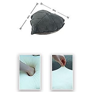 YILANLAN Fun Leaf Pillow Plush Floor Pillow Simulation Office Cushion Chair Sofa car Pillow Simple Room Decoration Pillow (50cm*50cm, Green)