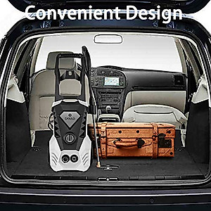 Electric Pressure Washer 1800W Power Washer High Pressure Washer Cleaner with 5 Adjustable Nozzles Built-in Detergent Tank,Hose Reels,Spray Gun,for Homes,Cars,Driveways,Patios