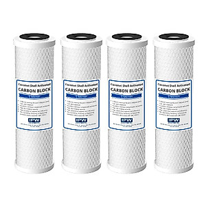4-PACK Of 5 Micron Carbon Block CTO Replacement Water Filter Cartridge 10" by IPW Industries