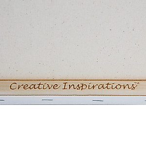 Creative Inspirations Artist Pre Stretched Canvas for Painting, 5/8in Deep, 10 oz. Double Primed Acid Free White Cotton Duck [10 Count Value Pack] - Size 12x12