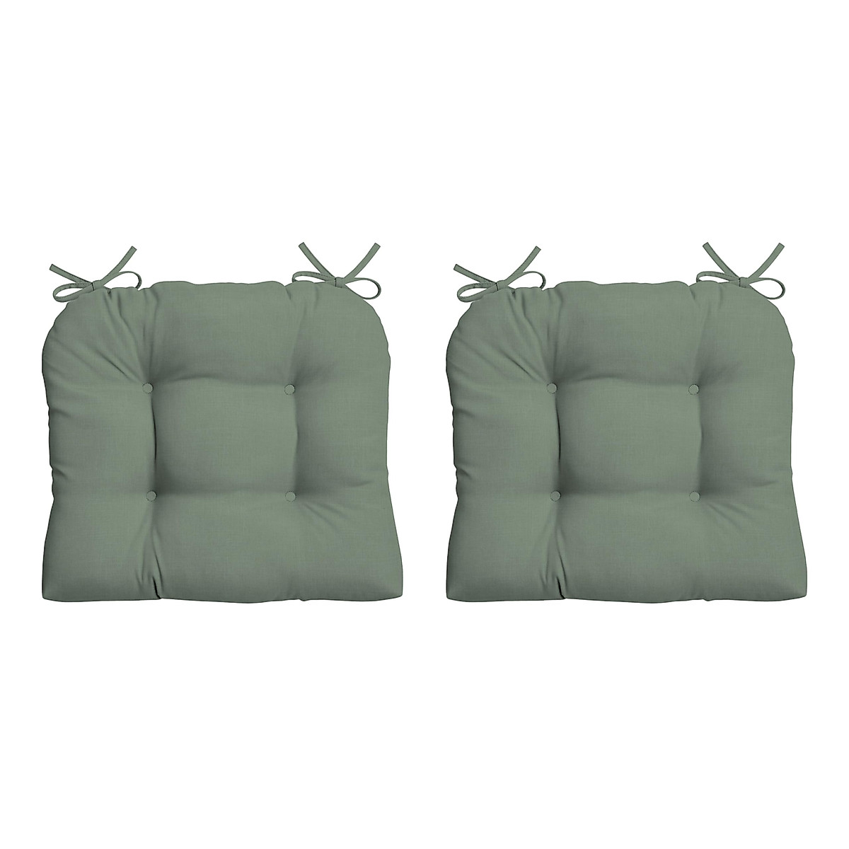 Arden Selections earthFIBER Outdoor Rocking Chair Cushion, 2 Pack, 20 x 18, Rain-Proof, Fade Resistant, Tufted Plush Cushion for Rocking and Wicker Chairs 20 x 18, Sage Green Texture