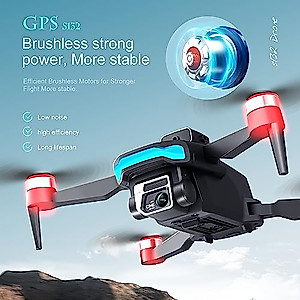 GoolRC GPS 5GWIFI Remote Control Drone with Camera 720P Dual Camera Obstacle Avoidance Brushless Motor Optical Flow Localization Remote Control Quadcopter for Kids Adults with Storage Bag