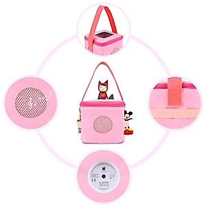 Annmore Carrying Case for Audio Player, compatible with Toniebox and Figures, Pink