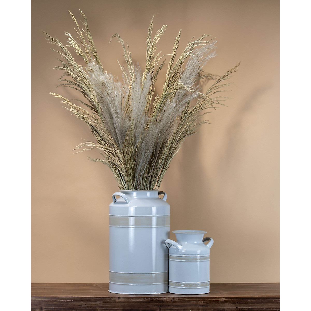 Foreside Home and Garden Antique White Large Metal Milk Jug Decorative Vase