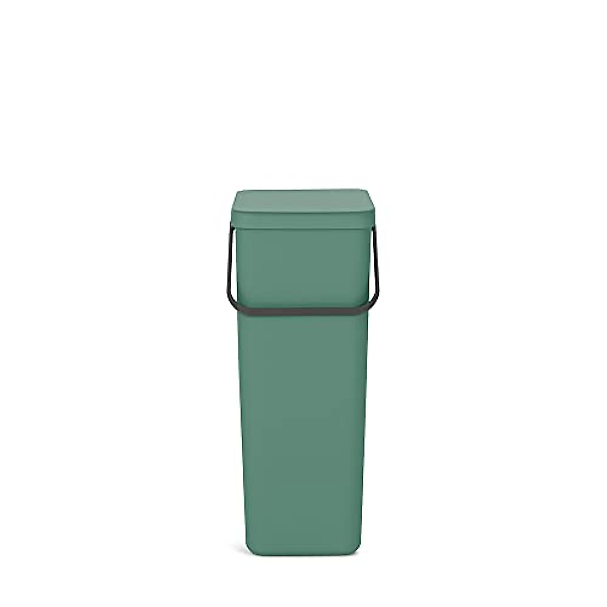 Brabantia Sort & Go Kitchen Recycling/Garbage Trash Can (10.6 Gal/Fir Green) Large Refuse Organiser with Handle & Removable Lid, Easy Clean, PerfectFit Bags Included
