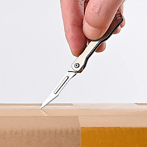 NBGDY Small Utility Knife,EDC Pocket Knife Folding Knife with 10 Blades,Ultralight Keychain Knife only 0.85oz.(kpq-1039)