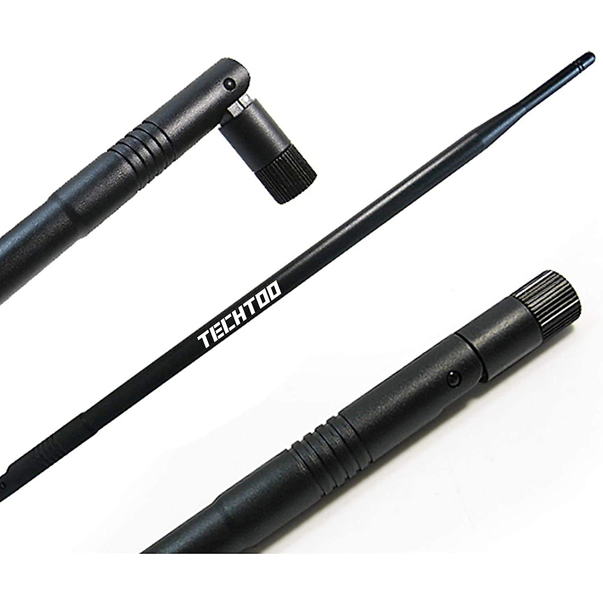 TECHTOO 9dBi Omni WiFi Antenna with RP-SMA Connector for Wireless Network Router/USB Adapter/PCI PCIe Cards/IP Camera/Wireless Range Extender(1-Pack)