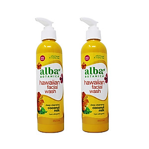 Alba Botanica Coconut Milk Facial Wash 8 Oz (Pack of 2)