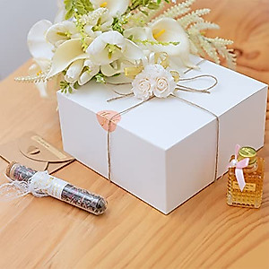 YUEFANBOX White Gift Boxes 8×8×4 lnches,12Pack, Paper Gift Box with Lids for Gift Packaging, Bridesmaid Proposal Box, Birthday Party Favor Box, Christmas Gift Boxes, Easy Assemble Gift Boxes Bulk
