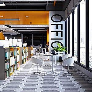 SENGLIDA White Dining Table Round Small Office Table Conference Table Coffee Meeting Table for Office Boardroom Kitchen Living Room Waterproof Desktop Easy Assembly 31.5 inch