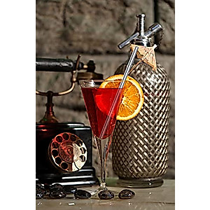 Cocktail Straws Short Small Mini Straw Reusable Metal Stainless Steel Bar Drinking Straws Set with Cleaner Brush for Cocktails Rock Gin Glass Coffee Wine Mason Jar Tumblers Fruit Juice, Silver 8 Pcs