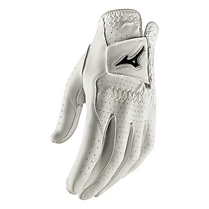 Mizuno 2020 Tour Golf Glove White/Black, White/Black, Medium/Large Cadet, White/Black, Medium/Large Cadet