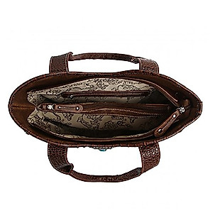 Cowgirl Trendy Western Style Concealed Carry Pocket Country Fringe Purse Handbag Totes Shoulder Bag Brown