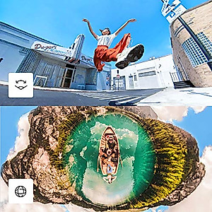 Insta360 ONE X2 360 Degree Waterproof Action Camera, 5.7K 360, Stabilization, Touch Screen, AI Editing, Live Streaming, Webcam, Voice Control