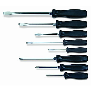 Williams 8-Piece Endurogrip Multi-Size Screwdriver Set, Keystone Slots Hex Bolster & Phillips, Comfort Grip Prevents Slippage, Extra Strength Steel Chrome Blades