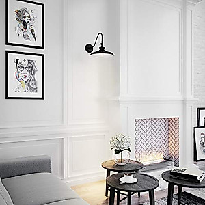 Globe Electric 44095 Aedan 1-Light Swivel Wall Sconce, Black Finish, Bulb Not Included