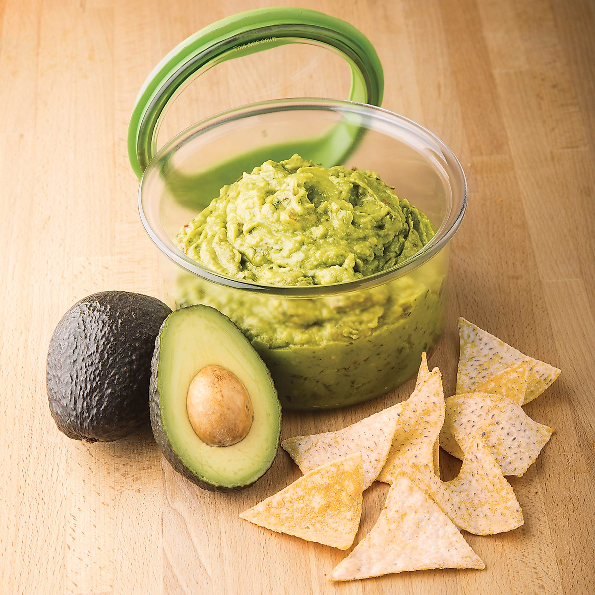 PrepWorks by Progressive Fresh Guacamole ProKeeper Plastic Kitchen Storage Container with Air Tight Lid