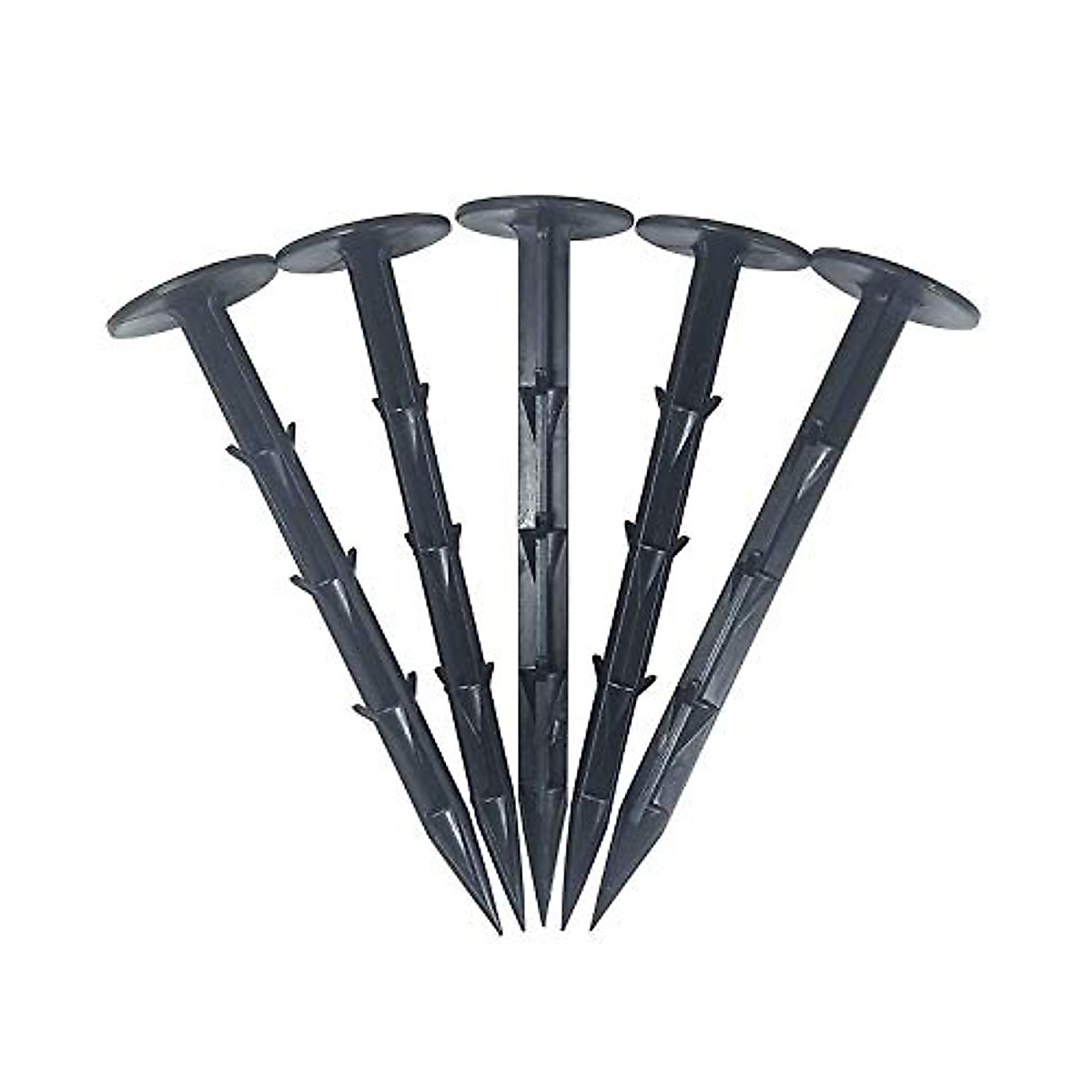 One Stop Outdoor (100-PACK) 6" Heavy Duty Professional Grade Plastic Landscape & Garden Spikes - Multi Use Weed Fabric, Erosion Netting & Tarp Stakes (6" Inch Stake)