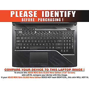 Decalrus - Protective Decal Space Skin Sticker for Asus ROG Strix GL503 (Hero Edition) (15.6" Screen) case Cover wrap ASrogGl503_15-151