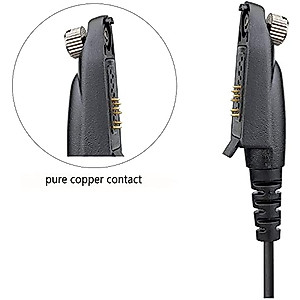 Retevis RT29 Walkie Talkie Earpiece, Compatible RT29 RT47 RT47V RT48 RB23 RB46 RT83 RT87 Ailunce HD1 Motorola EX500 GP328Plus Two Way Radio, Covert Acoustic Tube Headset with Mic(1 Pack)