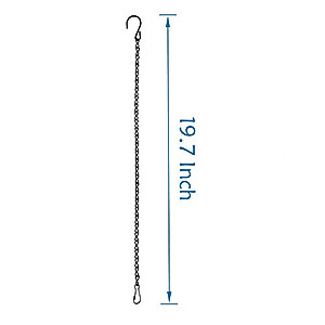 YINGFENG 6 Pack 19.7Inches Black Hanging Chains, Garden Plant Hangers, for Bird Feeders, Billboards, Chalkboards, Planters, Lanterns, Wind Chimes and Decorative Ornaments