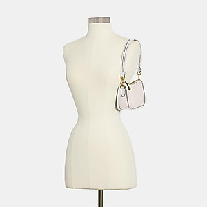 COACH Mini Signature Jacquard Swinger 20, Cocoa Burnished Amb