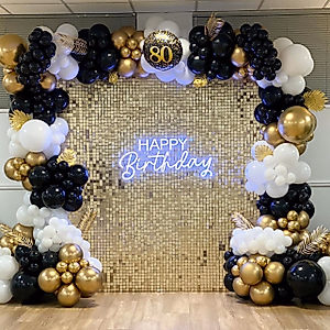 Shimmer Wall Backdrop Shimmer Wall Panels Light Gold Glitter Photo Background Backdrops for Birthday Decorations Anniversary Wedding Engagement,Pack of 24