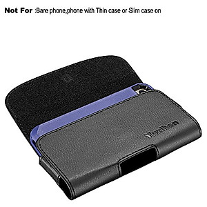 Yuzihan Fit for iPhone 13 Mini 12 Mini iPhone SE 2020 4.7 Inch iPhone 7 6S 6 8 Belt Holster Pouch Premium Leather Fit with Thick Defender Case/Protective Case/Hybrid Armor Case/Battery Case On