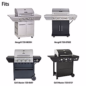 VICOOL Porcelain Steel Heat Plate Shield Replacement for Nexgrill 720-0830H,720-0783E, Grill Master 720-0697, 720-0737, 4-Pack