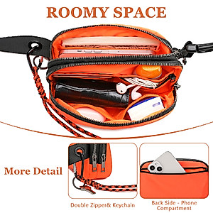 FODOKO Fanny Packs for Women Men, Fashionable Belt Bag Waist Pack for Women with Adjustable Strap, Bum Bag for Running Hiking Travel Workout (Ivory)